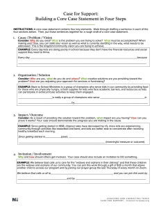 Case for Support – Mission Increase – Learn
