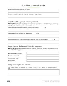 Board Discernment Exercise – Mission Increase – Learn