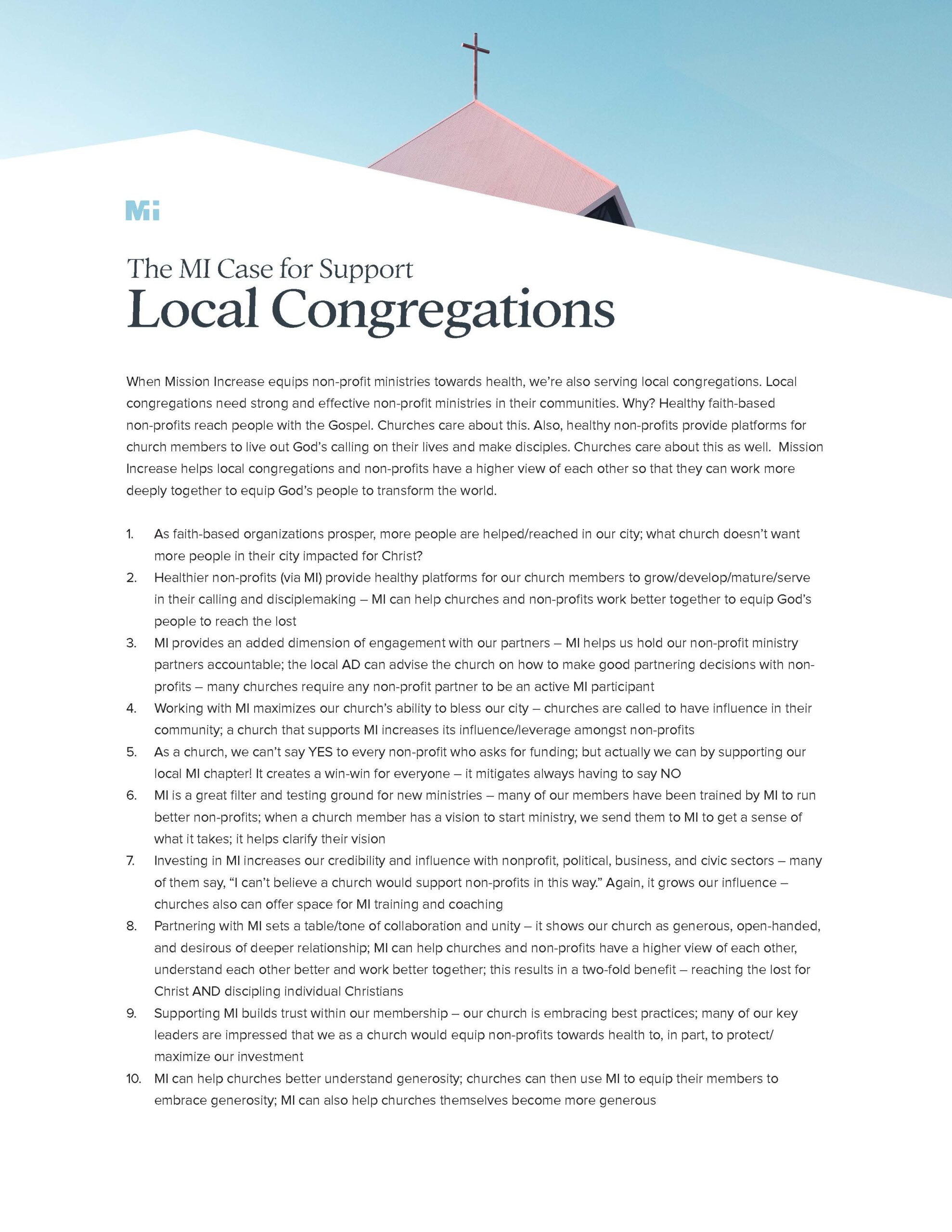 Local Congregations – Mission Increase – Learn