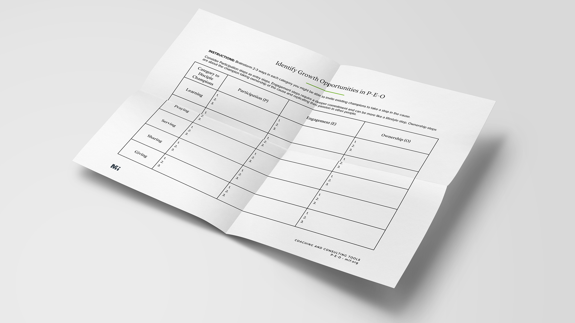 P-E-O Template – Mission Increase – Learn