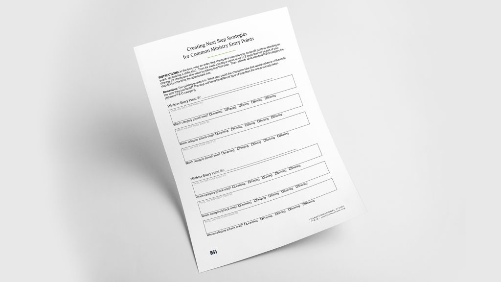 Creating Next Step Strategies for Common Ministry Entry Points – Mission Increase – Learn