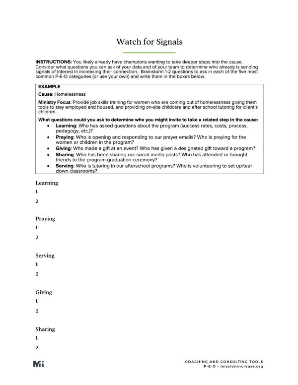 Watch for Signals – Mission Increase – Learn