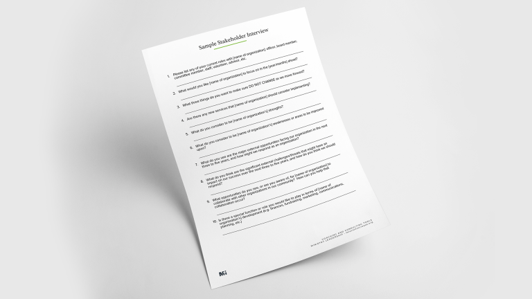 Sample Stakeholder Interview – Mission Increase – Learn