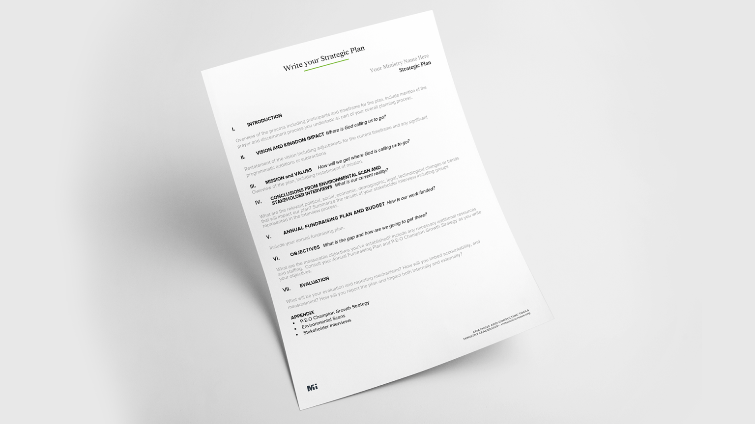 Strategic Plan Template – Mission Increase – Learn