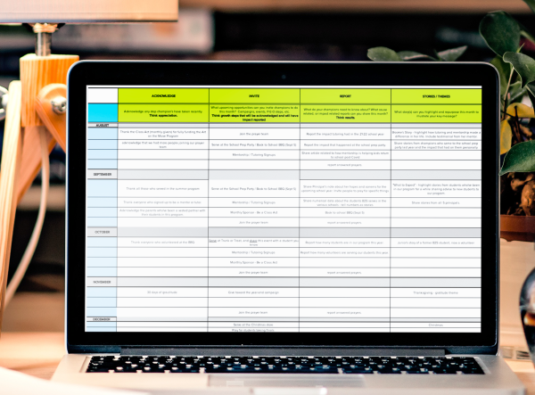 Communications Calendar – Mission Increase – Learn