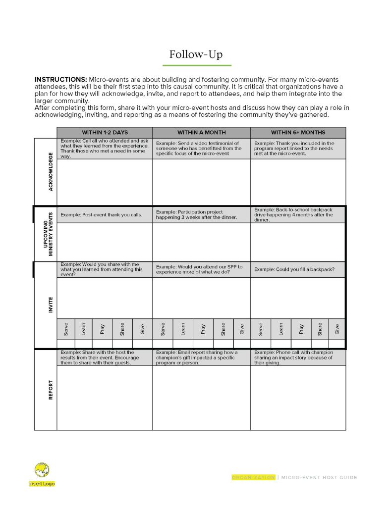 Coach the Host Guide Template – Mission Increase – Learn