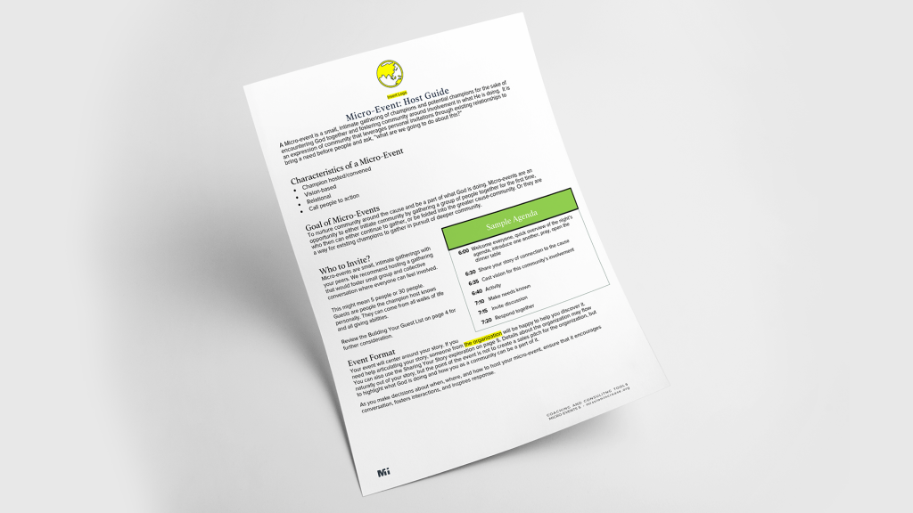 Coach the Host Guide Template – Mission Increase – Learn