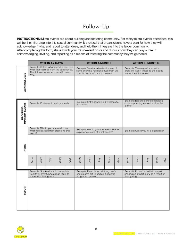Coach the Host Guide Template – Mission Increase – Learn