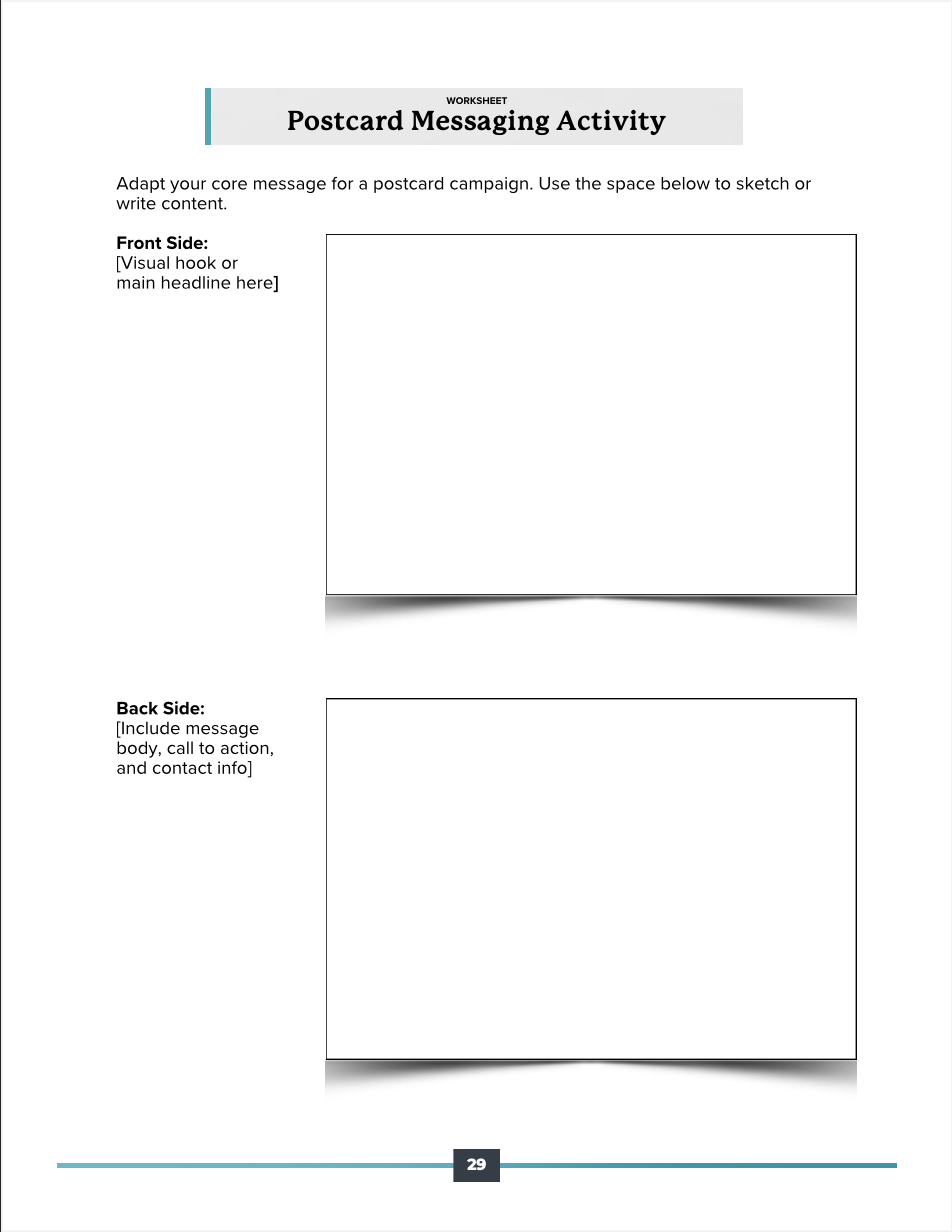 Postcard Messaging Activity – Mission Increase – Learn